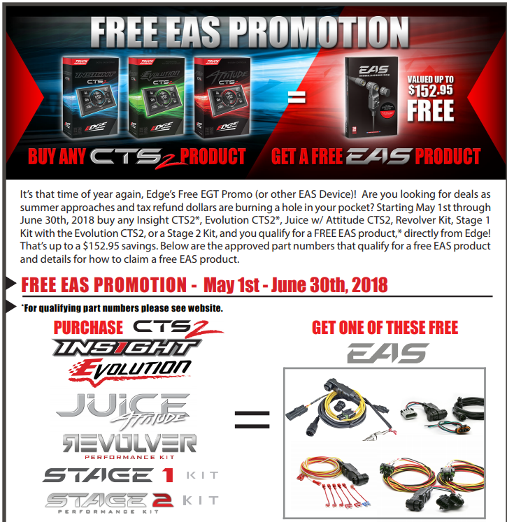 Edge Products: Free EGT/EAS Product on Qualifying CTS2 Purchase – Parts ...